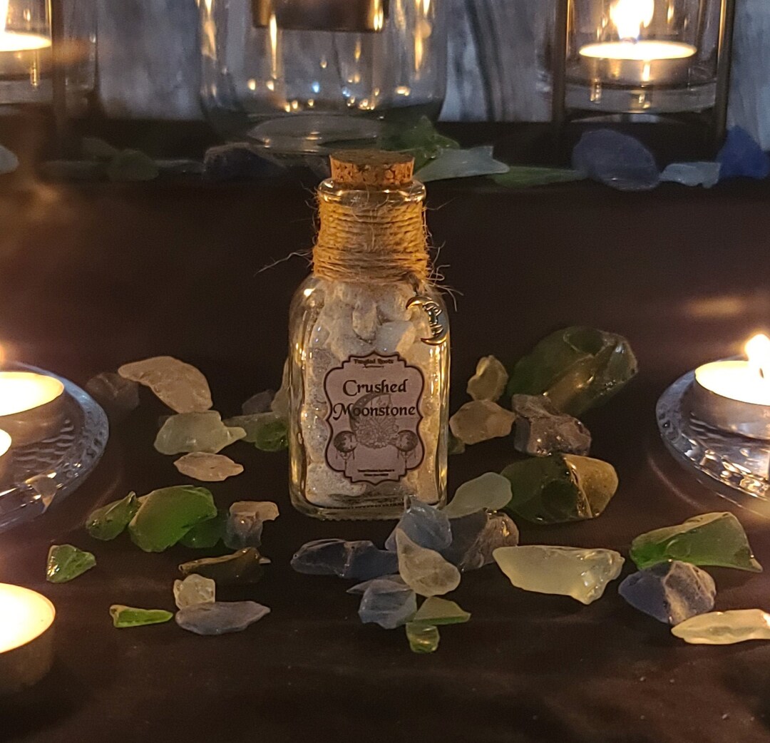 Crushed Moonstone Werewolf Potion Bottle Witch and Wizard Decor, Potion ...