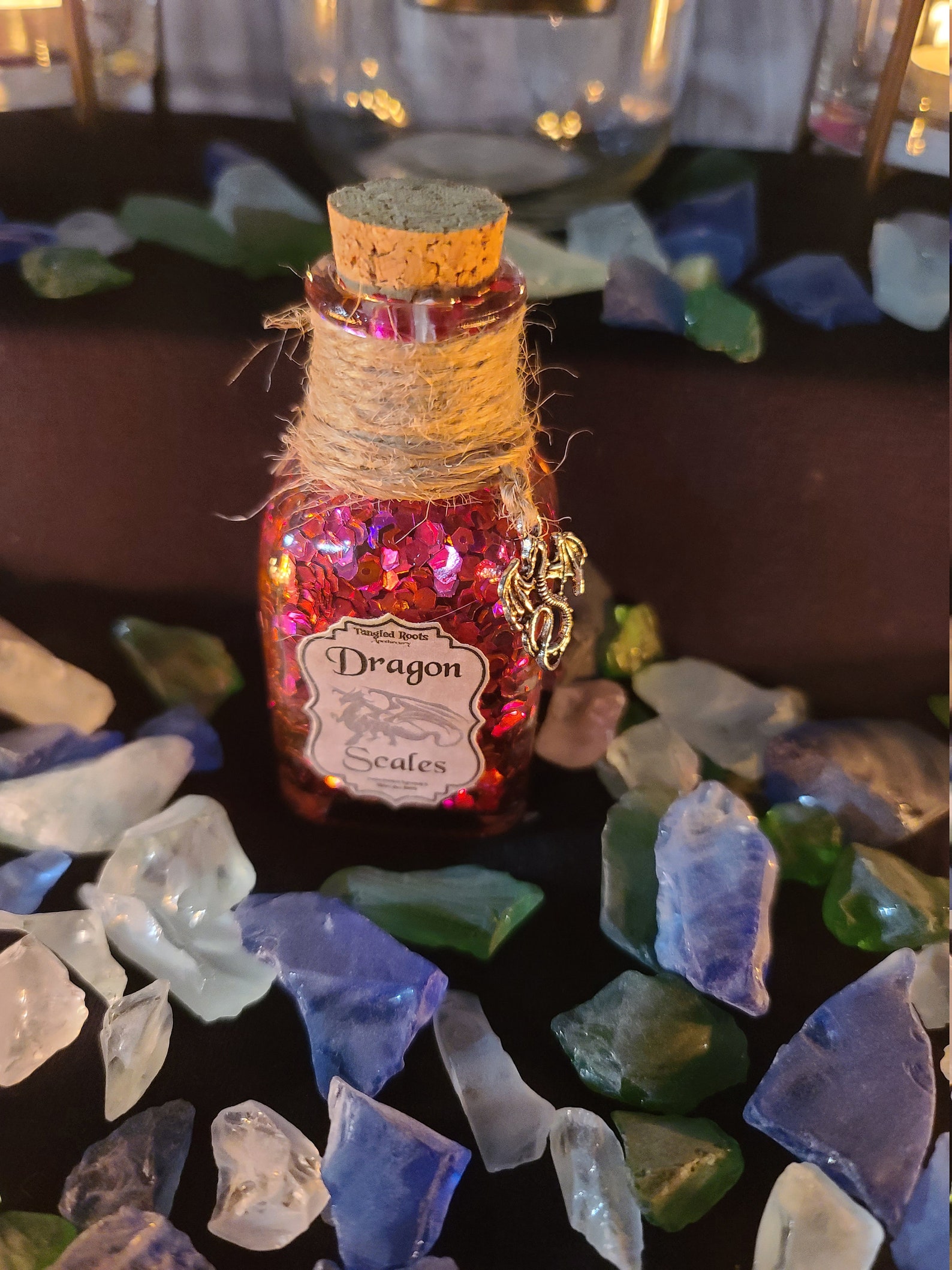 Dragon Scales Halloween Potion Bottle Decor Pink - Etsy