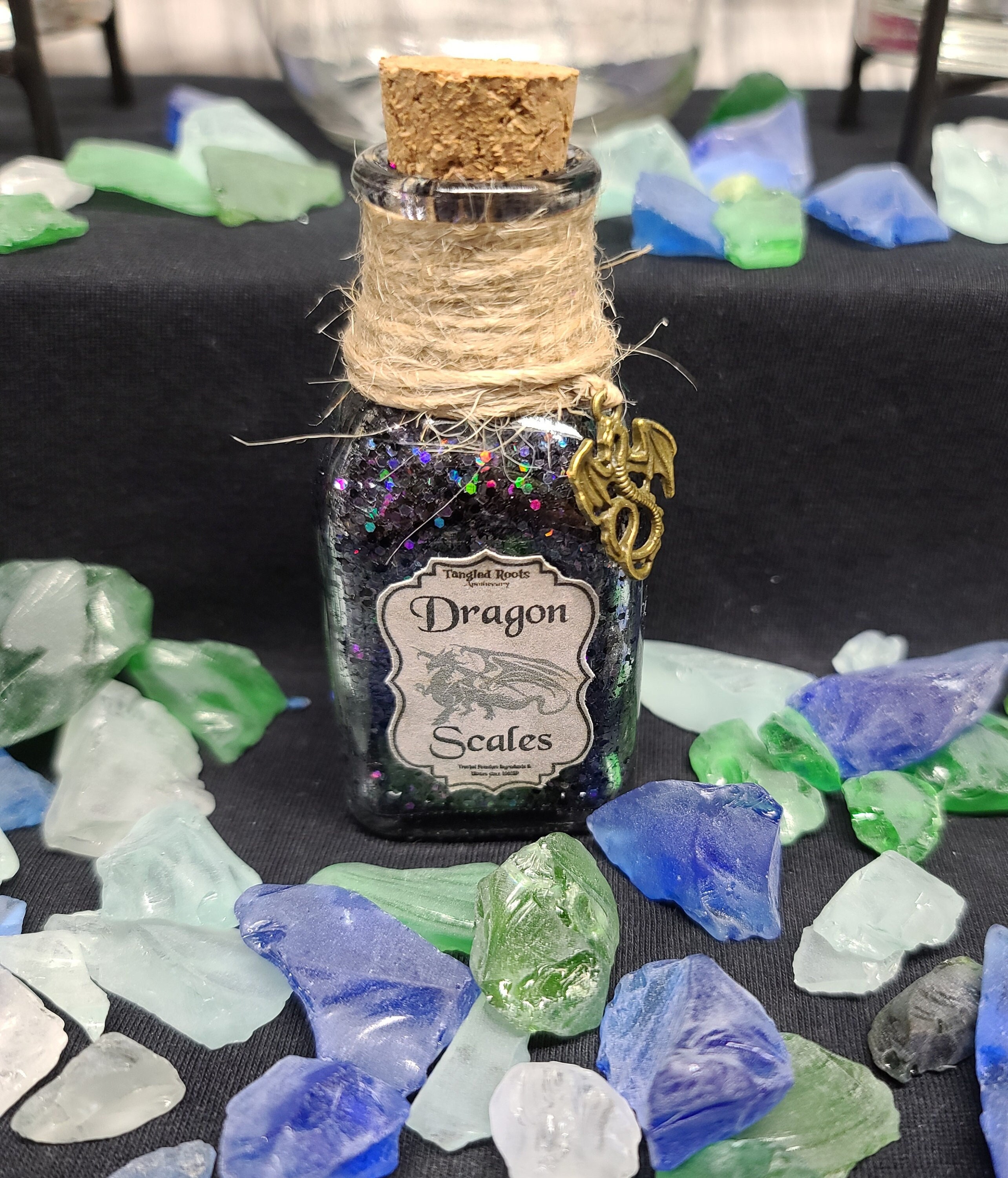 Dragon Scales Halloween Potion Bottle Decor Black | Etsy