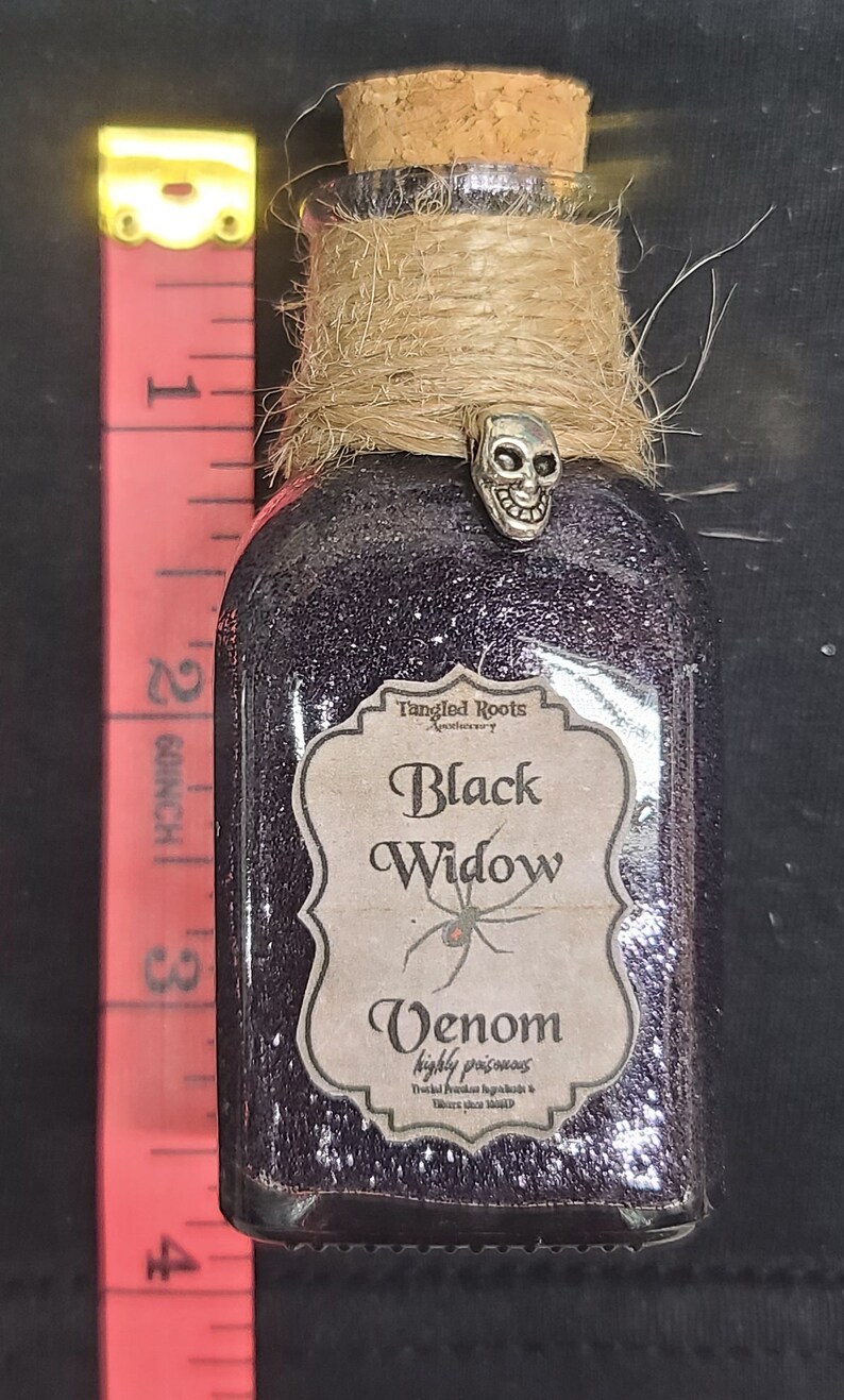 Black Widow Spider Venom Potion Bottle Halloween Witch and - Etsy