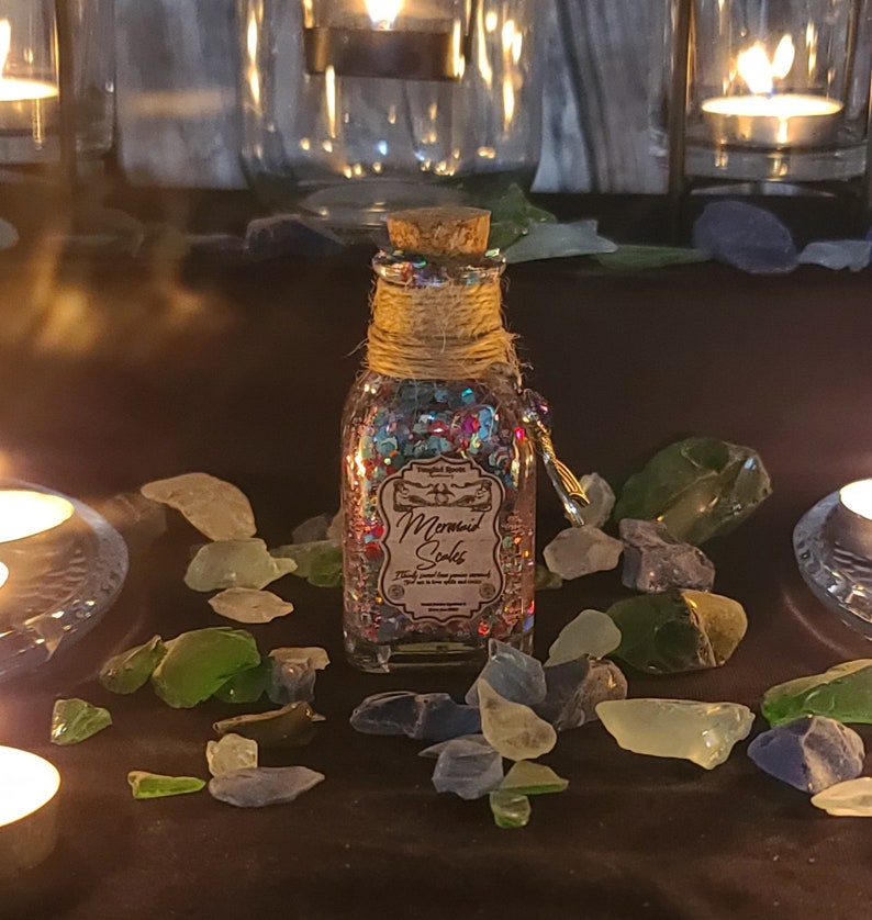 Mermaid Scales Potion Bottle Witch and Wizard Decor Potion - Etsy