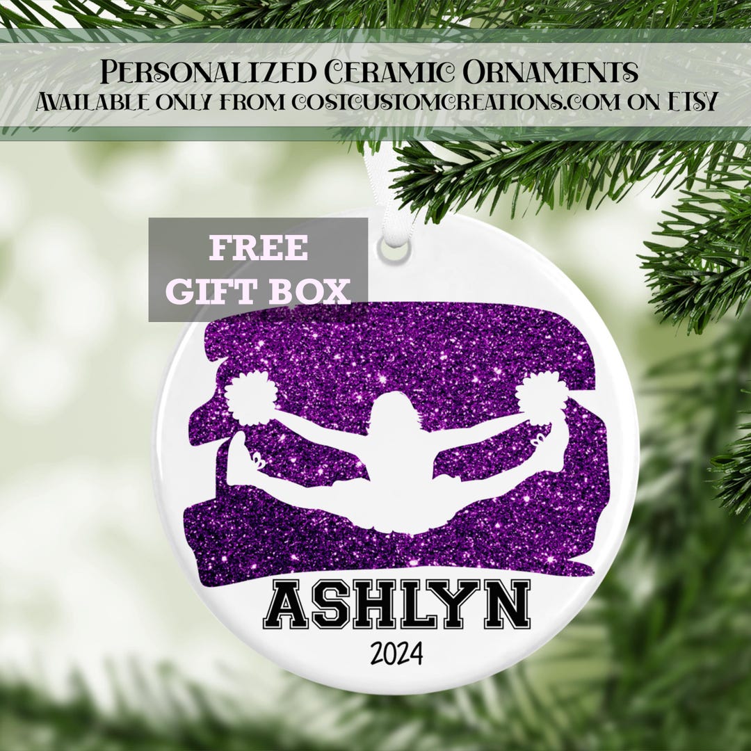 Cheerleader Ornament, Personalized Cheer Christmas Gifts, Cheer Team ...