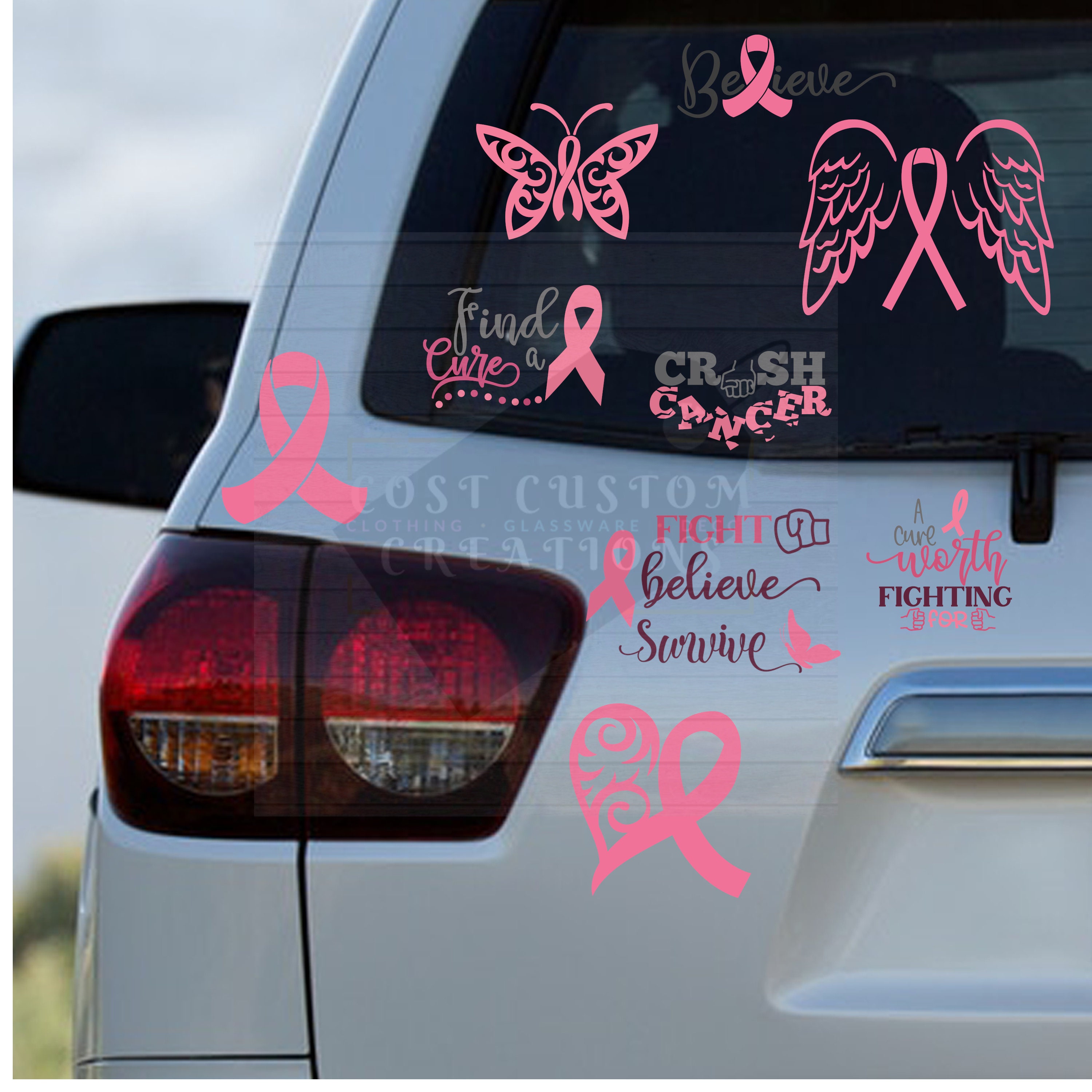 Breast Cancer Awareness car Decals Car Sticks Awareness | Etsy