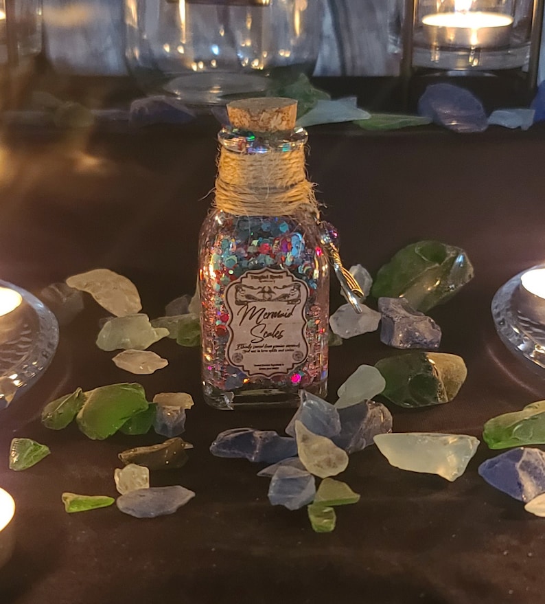 Mermaid Scales Potion Bottle Witch and Wizard Decor Potion - Etsy