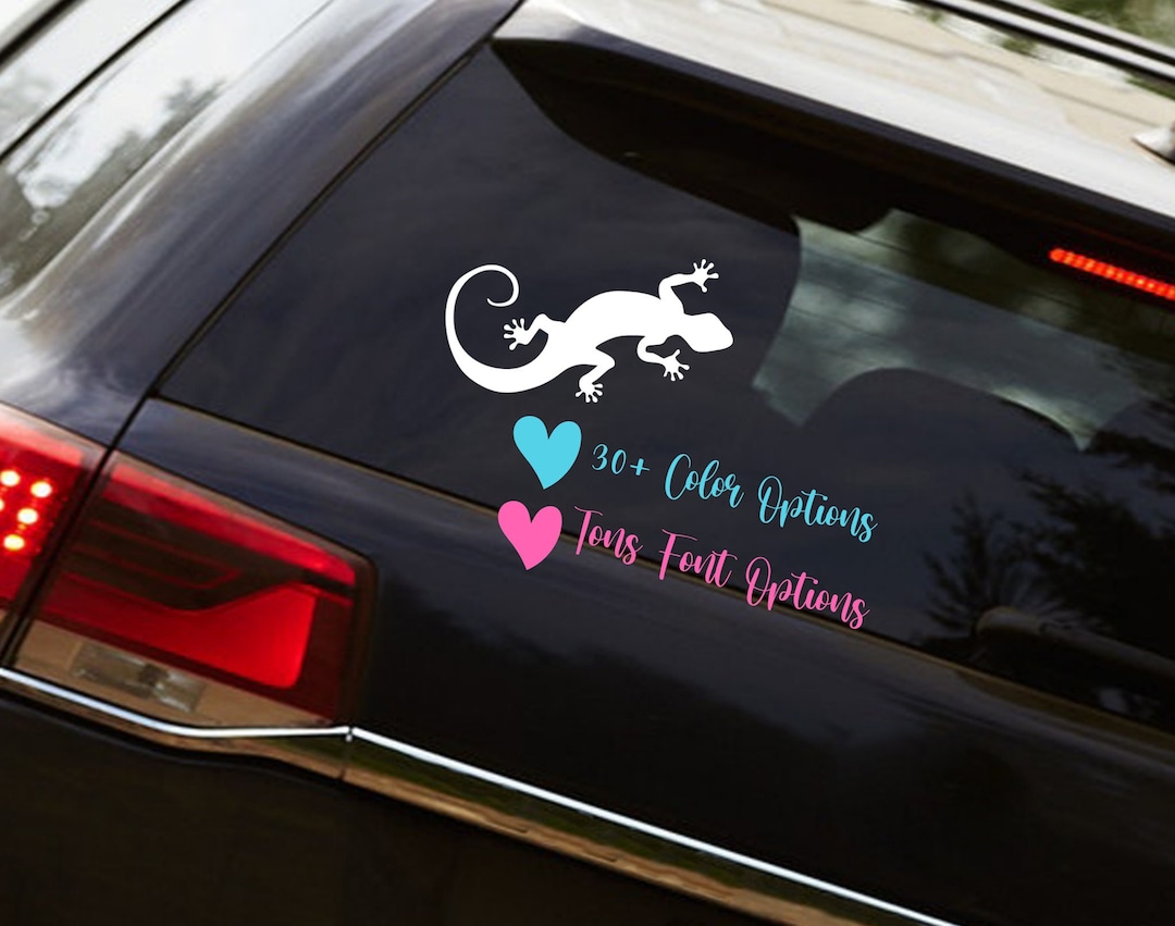 Gecko Lizard Vinyl Car Decals - Etsy