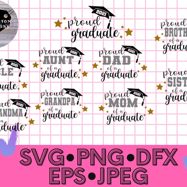 Proud of Graduate 2021 Svg - Etsy