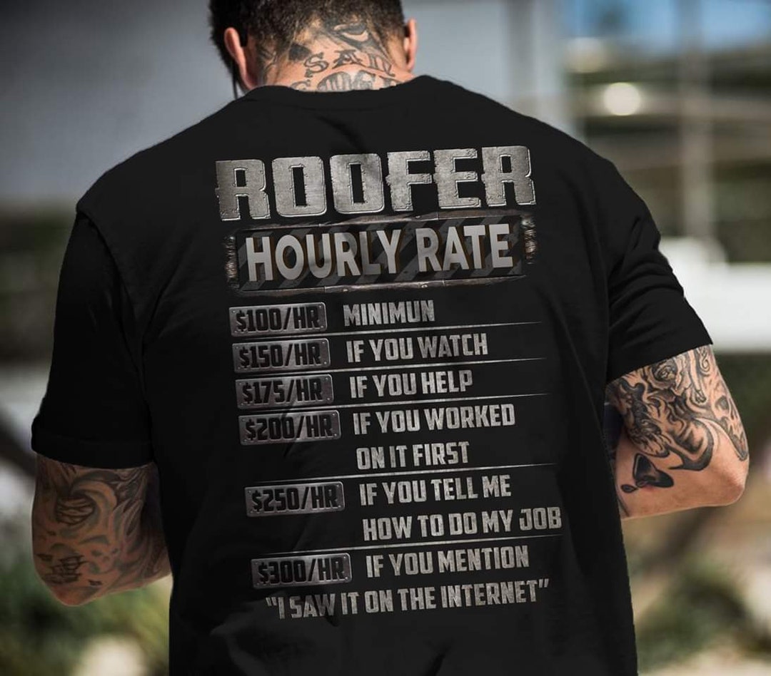 Roofer Hourly Rate - Etsy