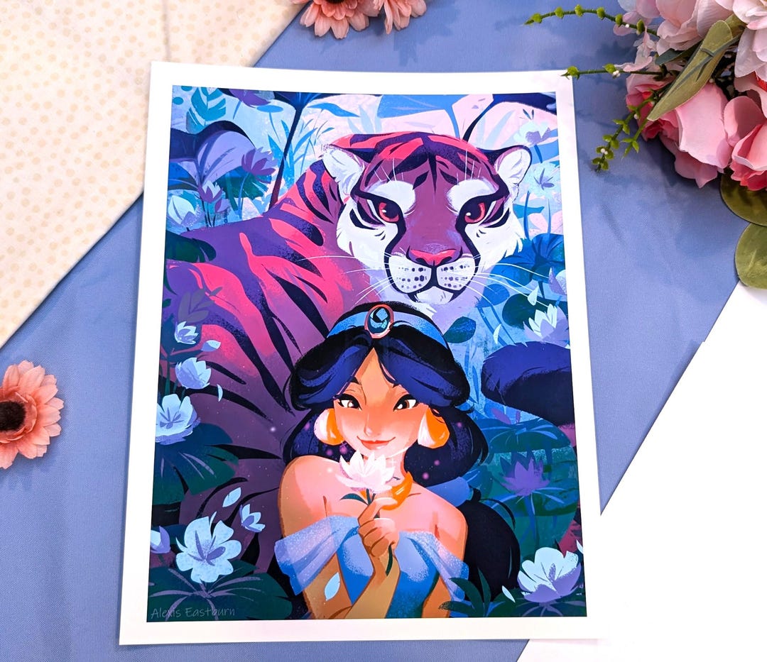Tiger Princess - Classic Princess - Art Print (size 8.5x11) - Etsy