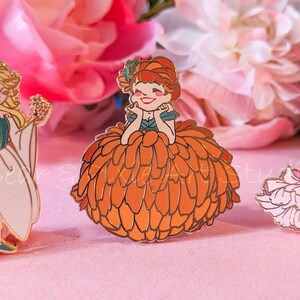 Flower Princess Collection (3) Hard Enamel Pins - Classic Princesses ...