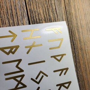 Full Set of Rune Decals Elder Futhark Permanent Adhesive Vinyl Smooth ...