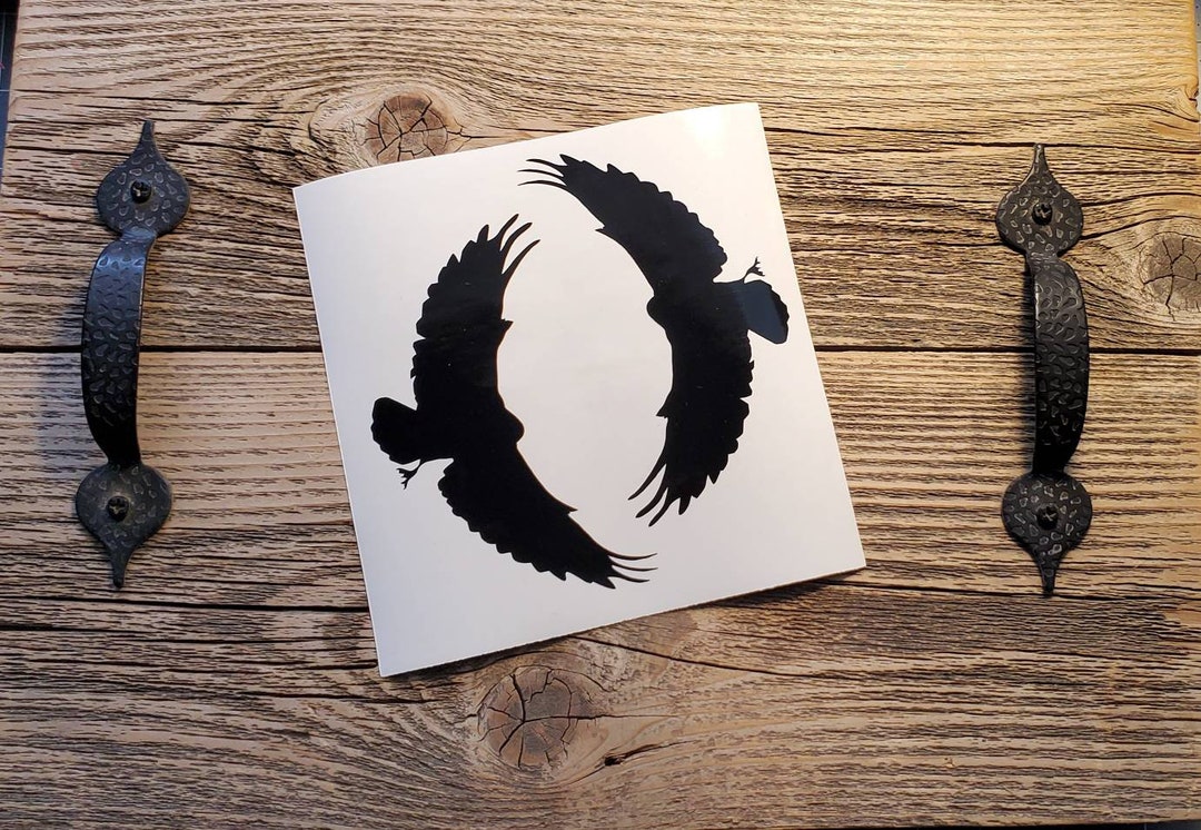 Hugin Munin Odin's Ravens , Decal Permanent Adhesive Vinyl Heathen ...