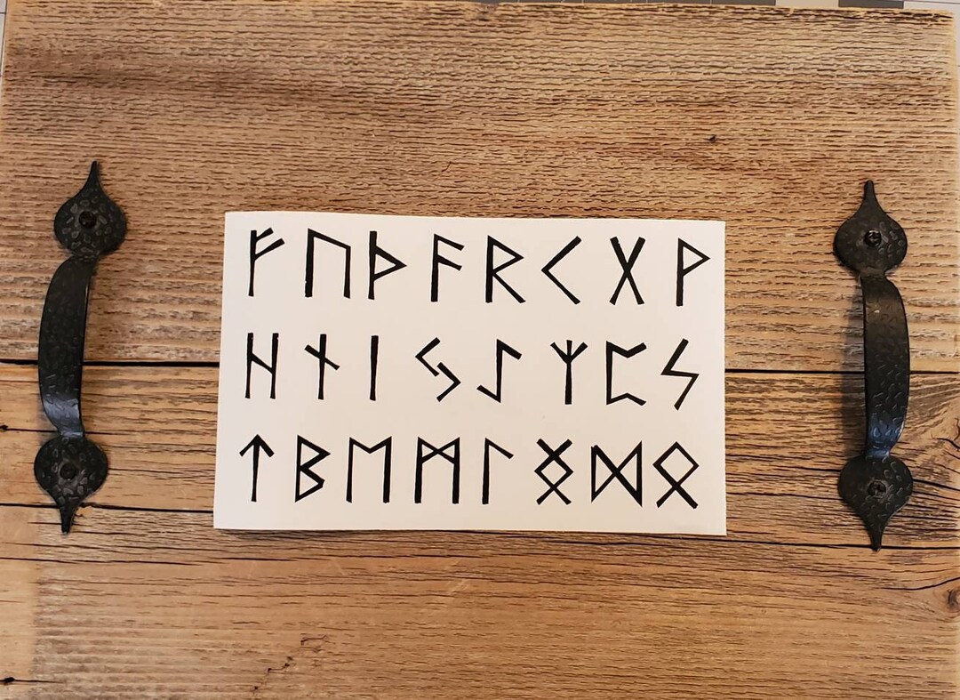 Full Set of Rune Decals Elder Futhark Permanent Adhesive Vinyl Thick ...