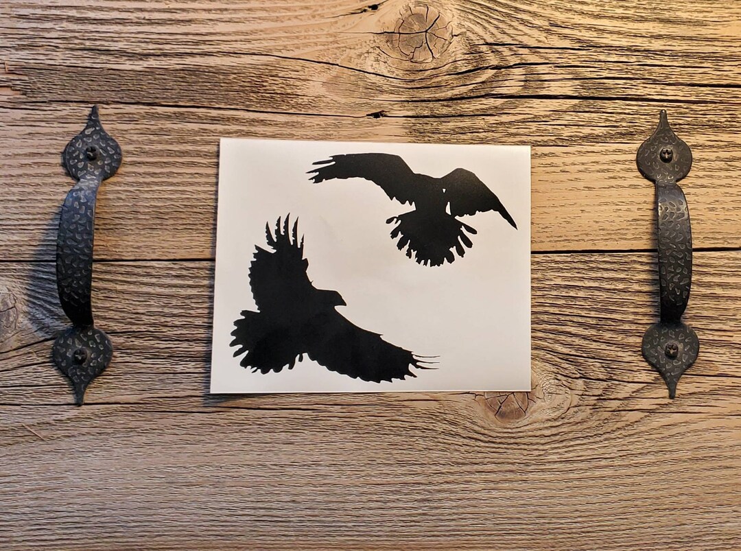 Hugin Munin Odins Ravens, Decal Permanent Adhesive Vinyl Heathen ...