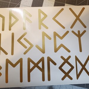 Full Set of Rune Decals Elder Futhark Permanent Adhesive Vinyl Smooth ...