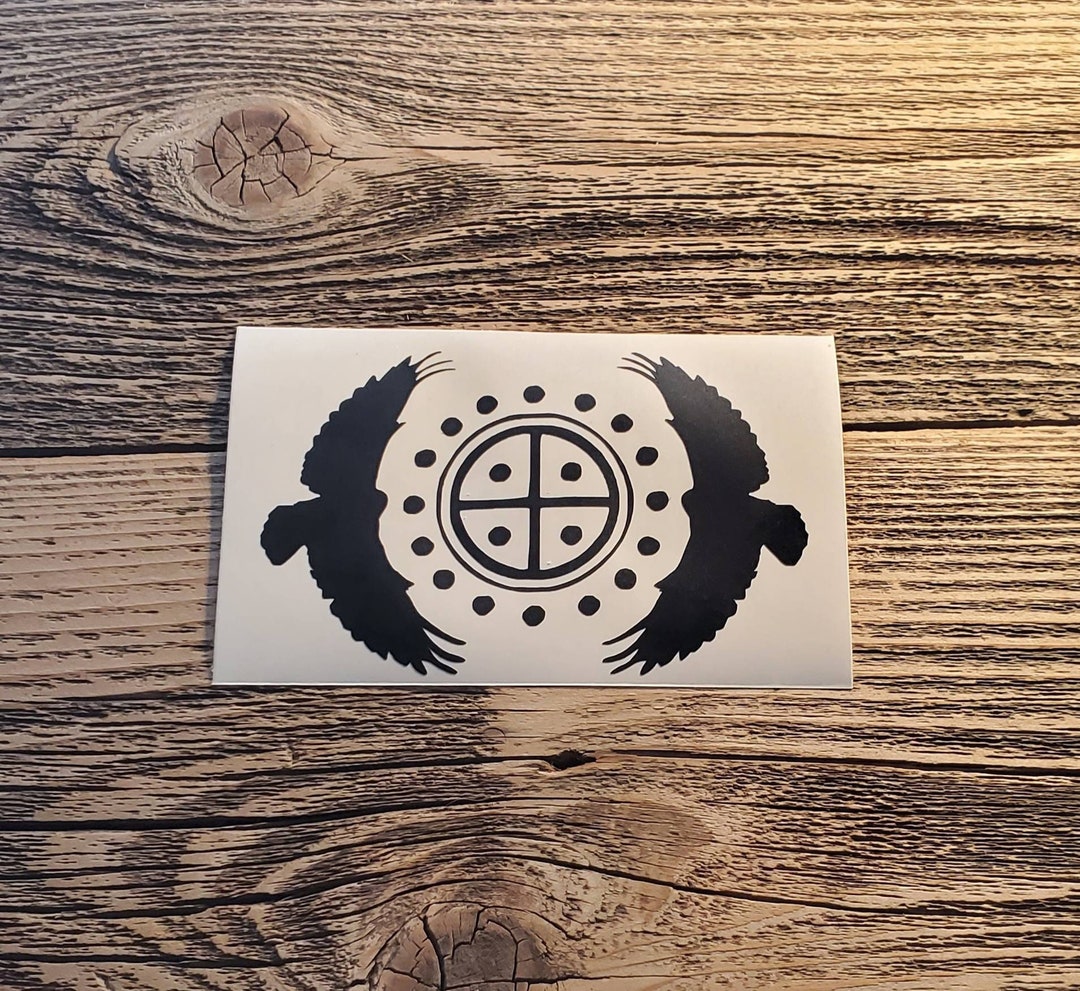 Hugin Munin Odin's Ravens Framing Bronze Age Sun Wheel, Decal Permanent ...