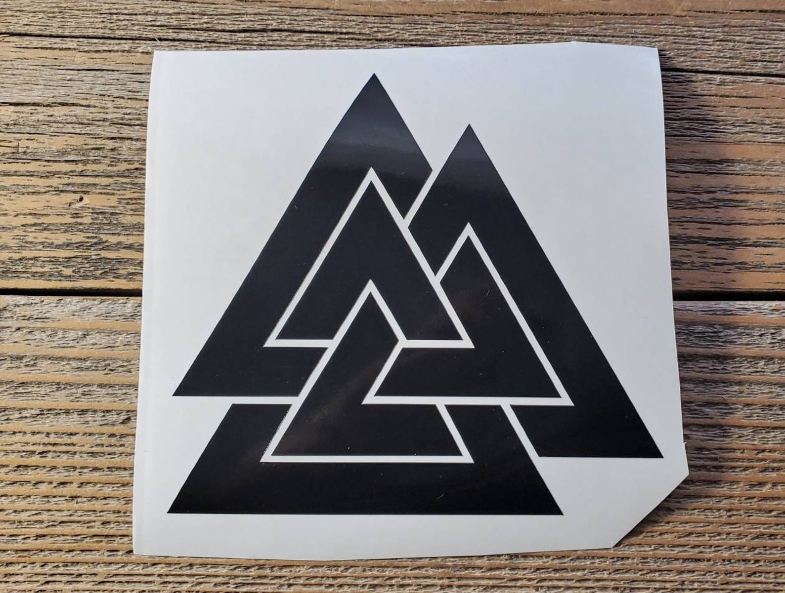 Valknut Decal, Custom Decal, Car Sticker, Permanent Adhesive Vinyl ...