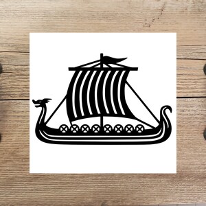 Viking Longship Dragon Ship Car Sticker Decal Heathen - Etsy