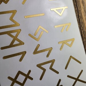 Full Set of Rune Decals Elder Futhark Permanent Adhesive Vinyl Smooth ...