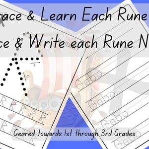 Trace Each Rune and Trace and Write Each Rune Name 1st Through 3rd ...