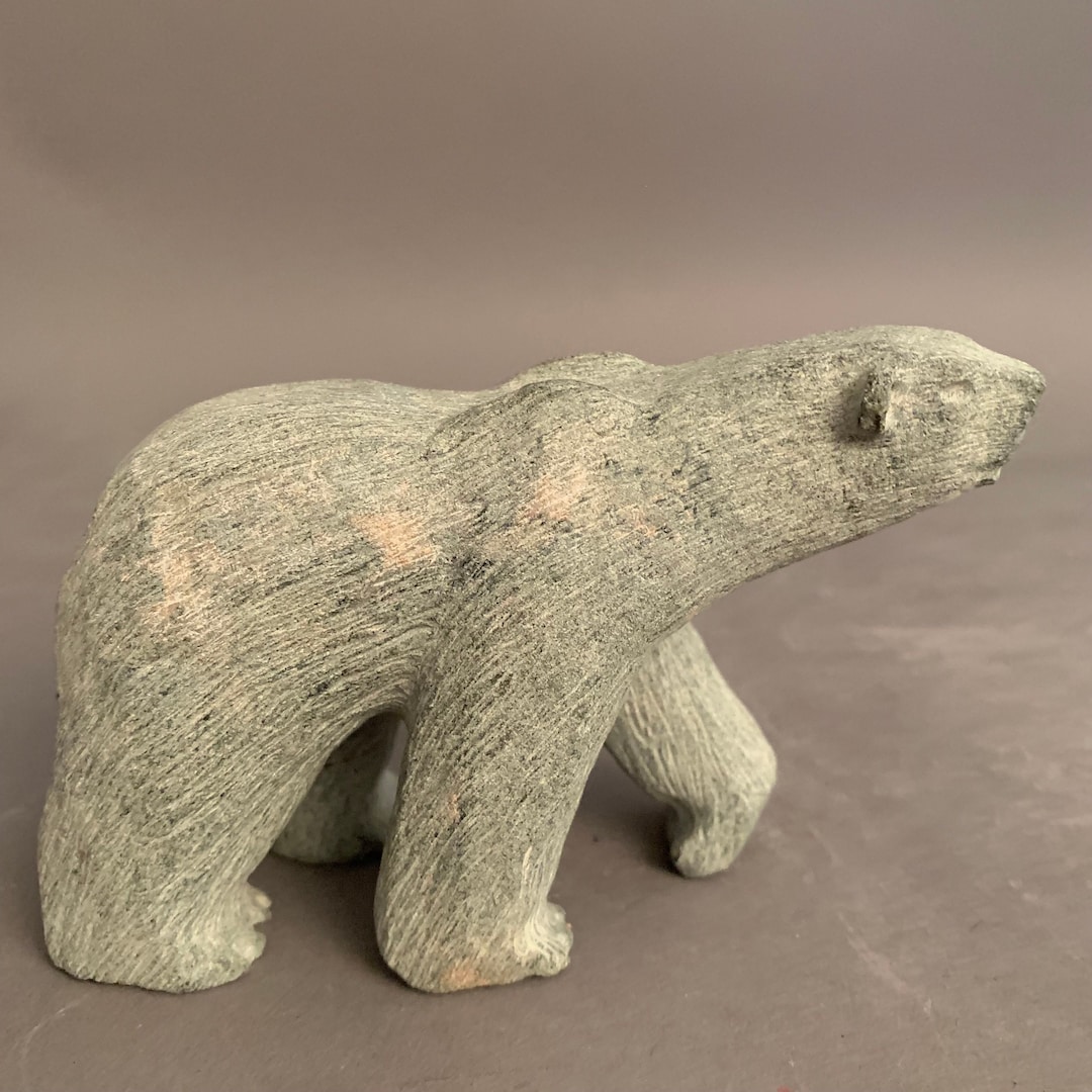 Vintage Inuit Art Eskimo Carving Bear #65357 1994 - Etsy