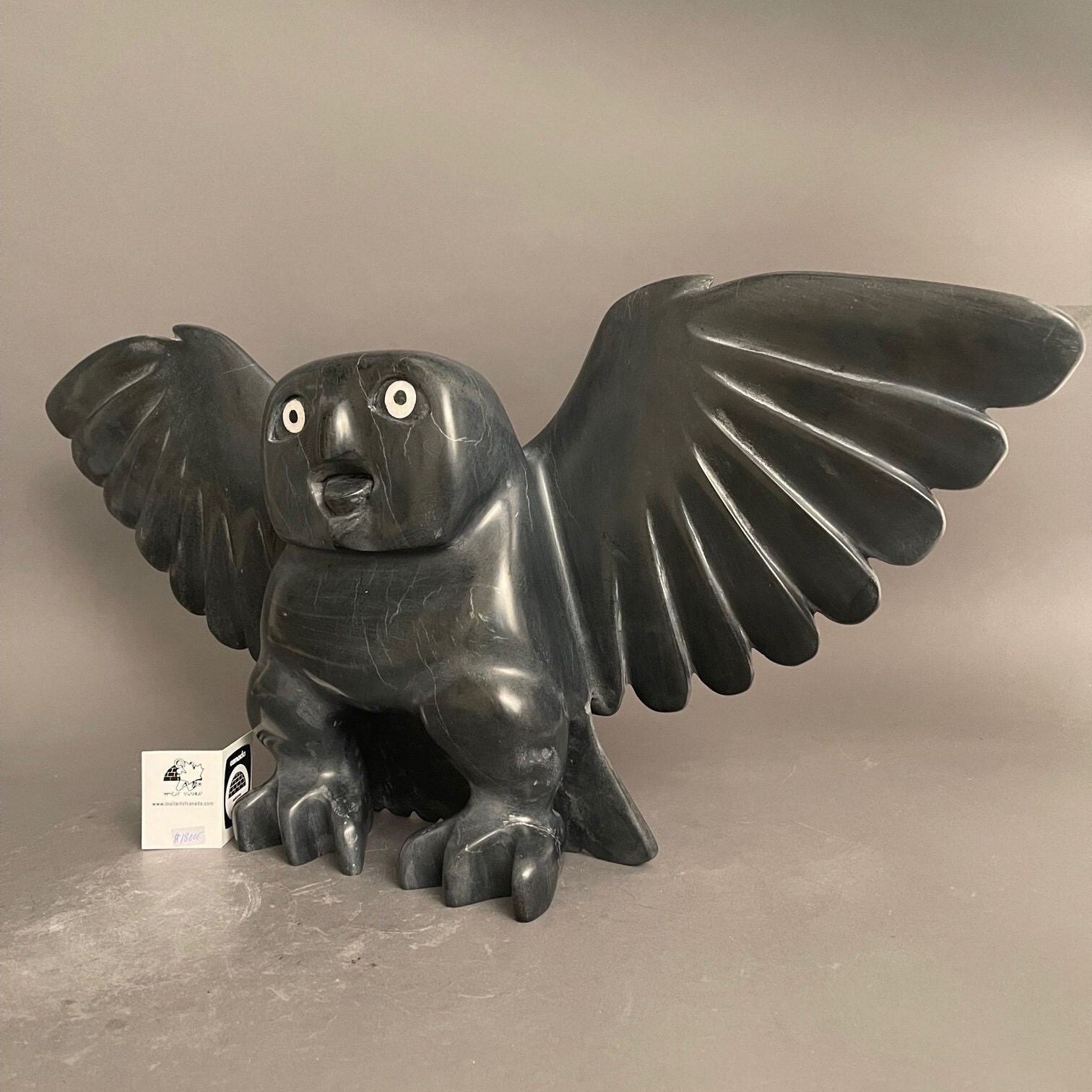 Inuit Art Eskimo Carving Toonoo Sharky Owl 68964 2022 - Etsy