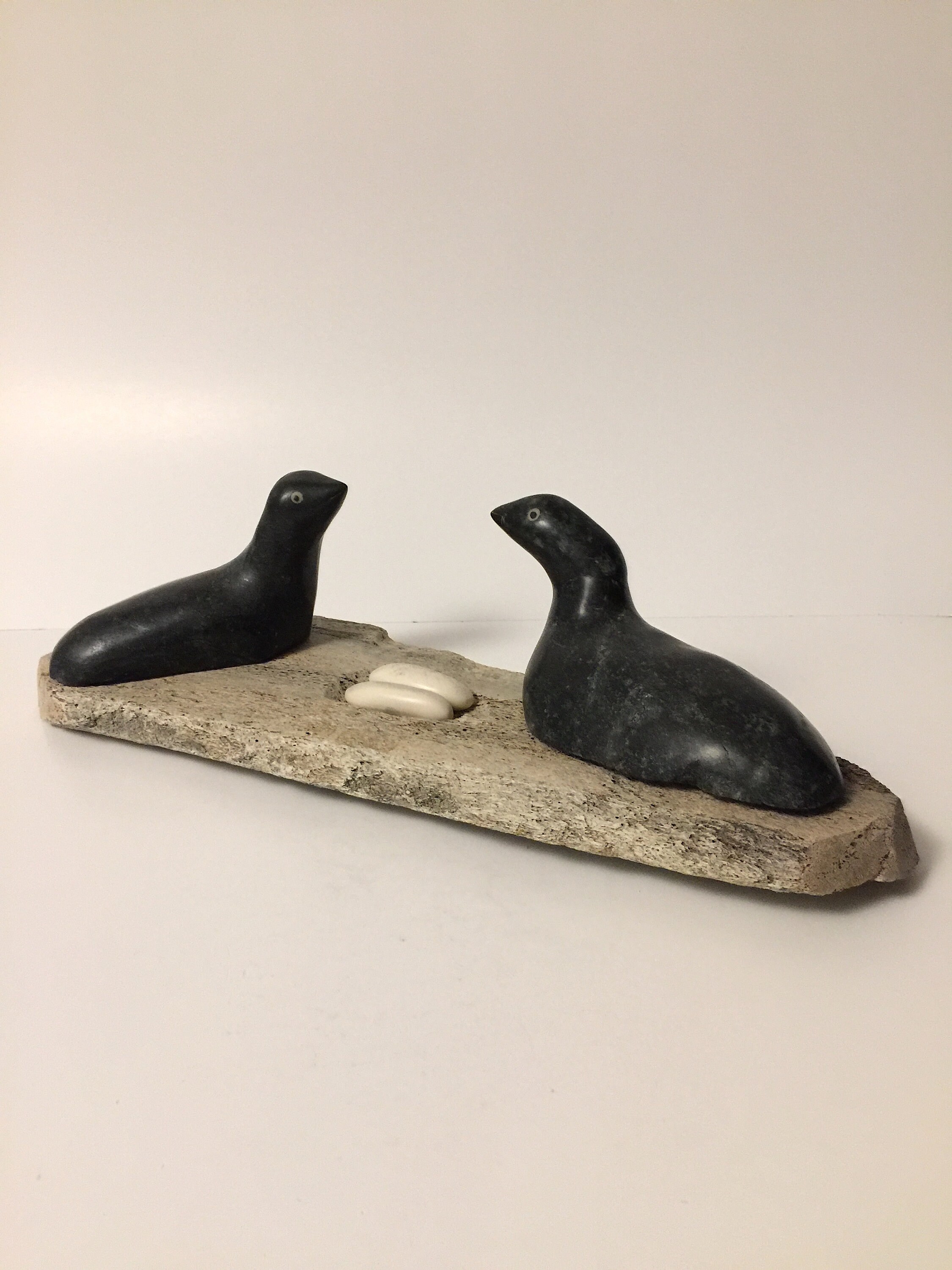 Inuit Art Eskimo Carving Uriash Puqiqnak Bird Nest #90006 1991 - Etsy