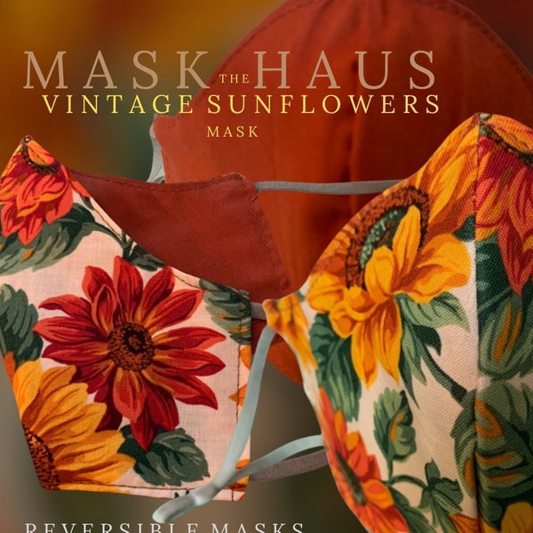 Sunflower Face Mask - Etsy