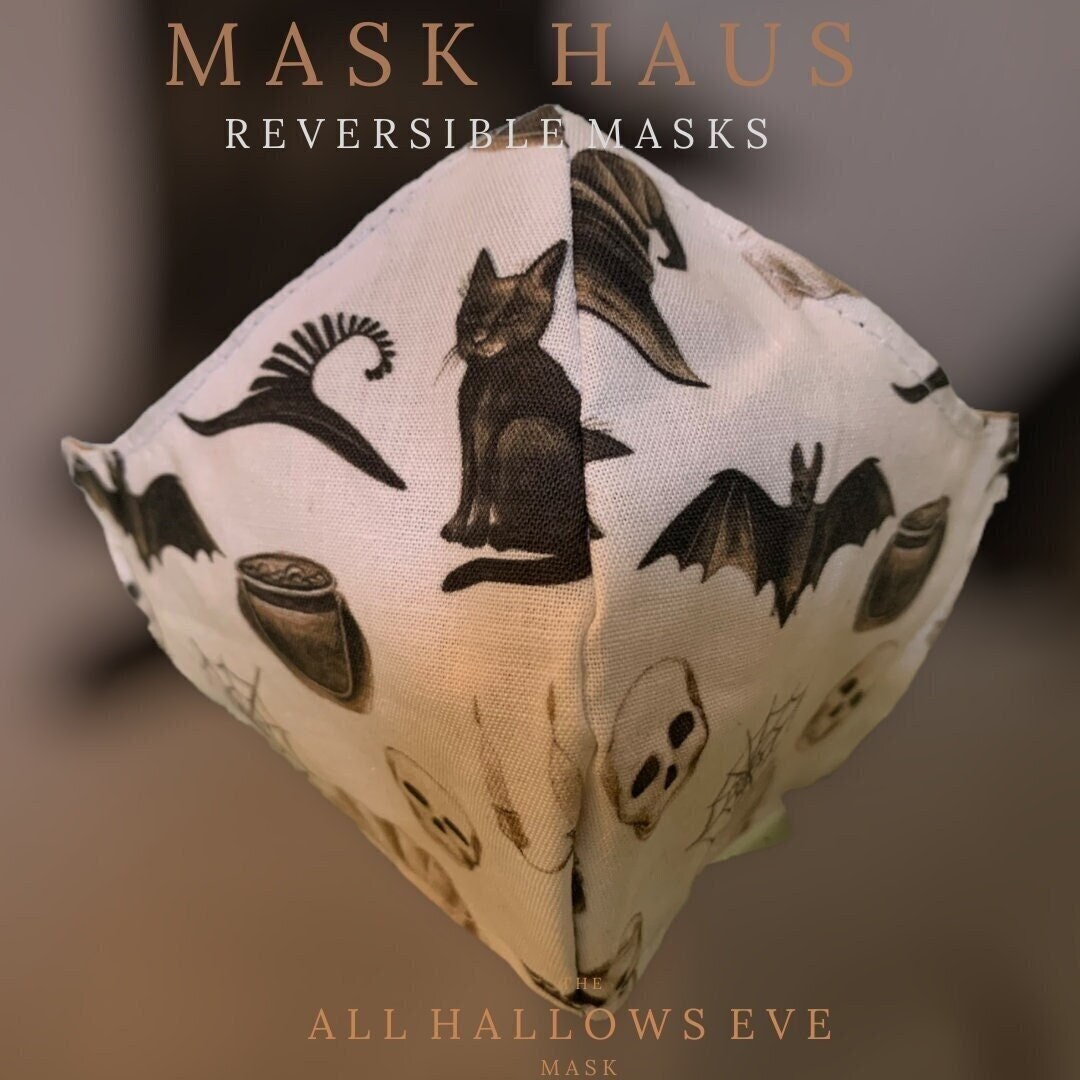 Adult Reversible All Hallows Eve Face Mask *SHIPS FAST* - Etsy