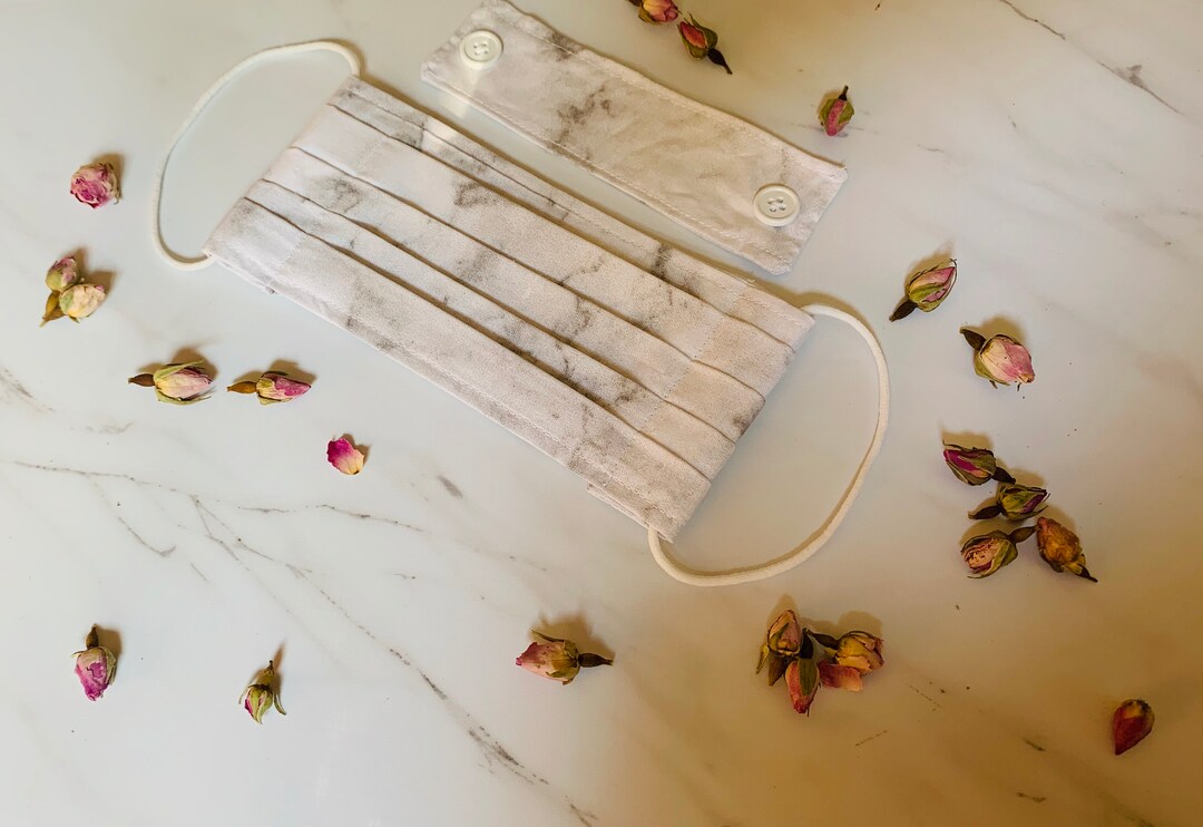 Alabaster Marble Adult Face Mask With Ear Guard fits Most Men/ Women ...