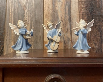 3 Porcelain Angels - Etsy