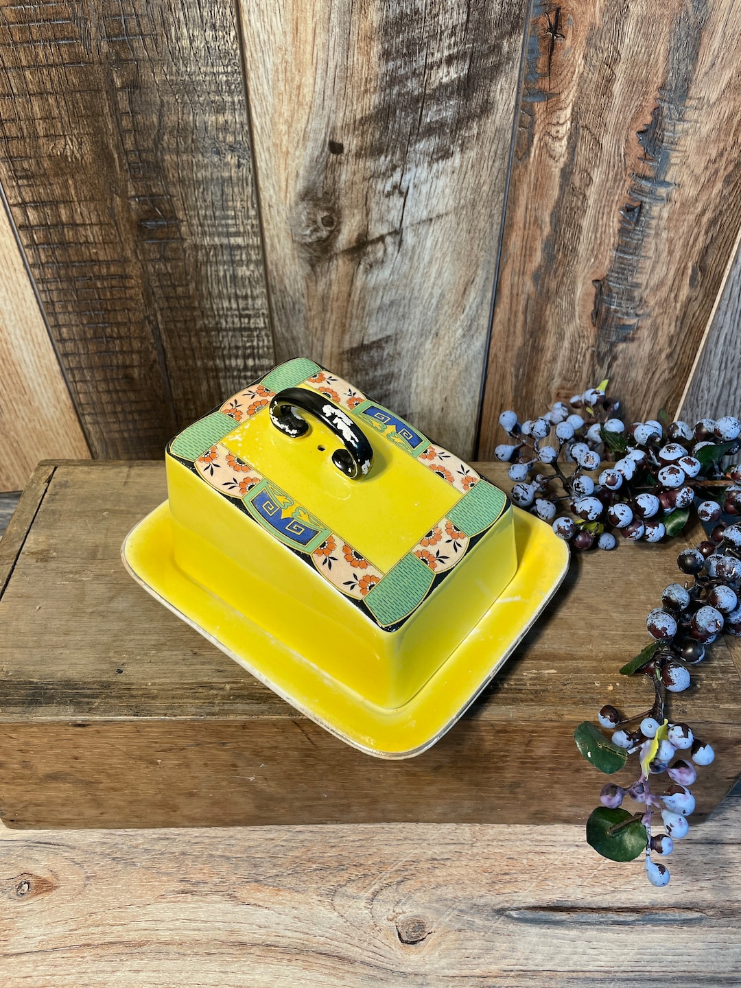 Vintage Lord Nelson Ware Cheese Dish and Lid Made in England. Art Deco ...