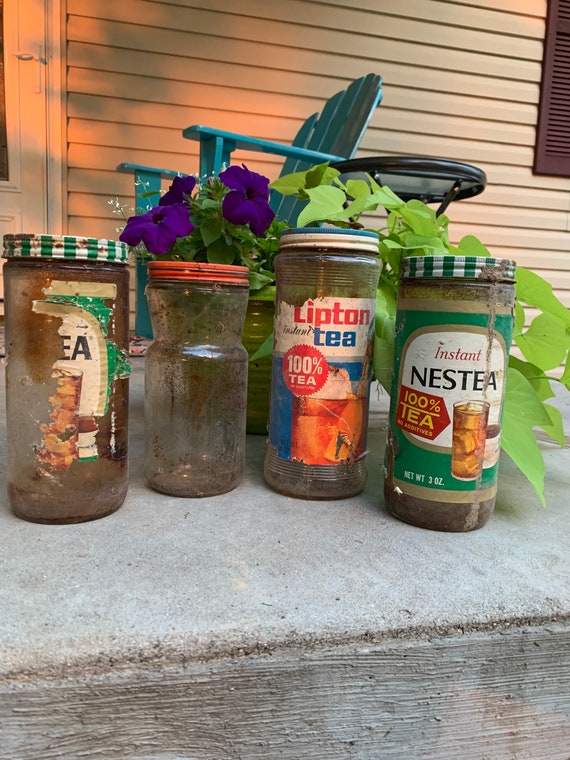 4 Vintage Lipton Nestea Sanka Instant Iced Tea/ Coffee Jars - Etsy