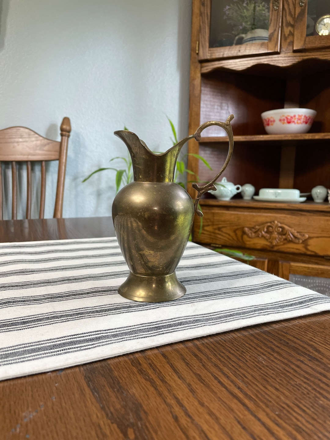 Vintage Solid Brass Pitcher. Decorative Brass Pitcher Made in India. - Etsy