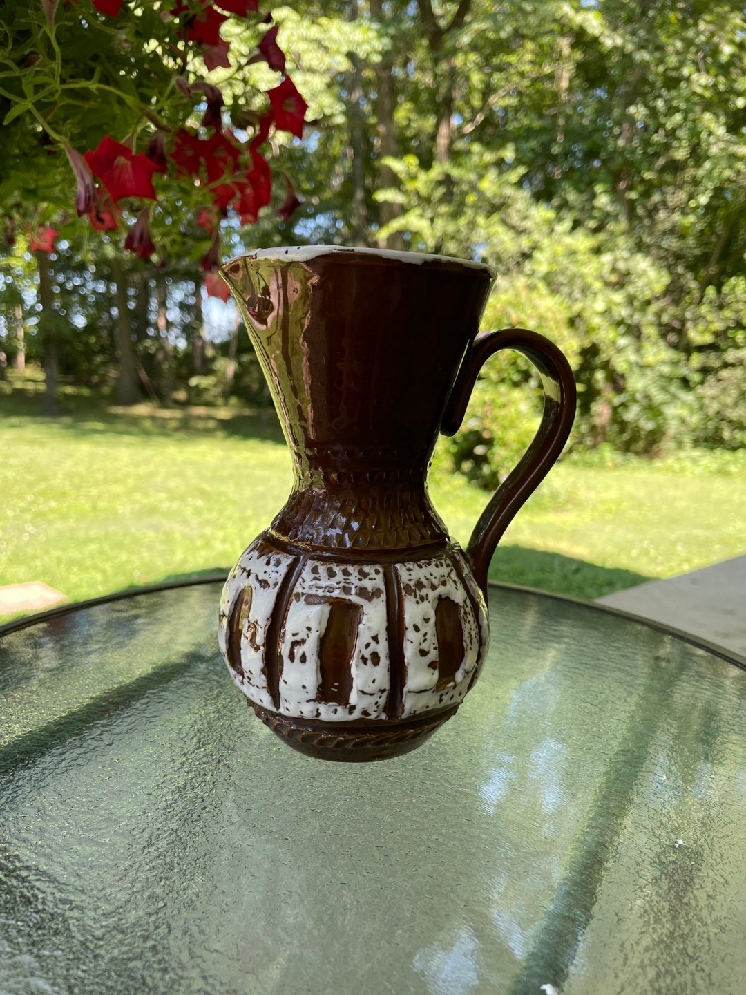 Vintage Italian Clay Pitcher. 16 Ounce Handmade Vintage Pitcher. Made ...