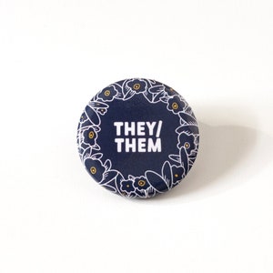 They Them Pronoun Pin Pronoun Pinback Buttons Pins for Backpacks Pride ...