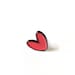 Minimalist Red Heart Enamel Pin | Simple and Cute Heart Lapel Pin ...