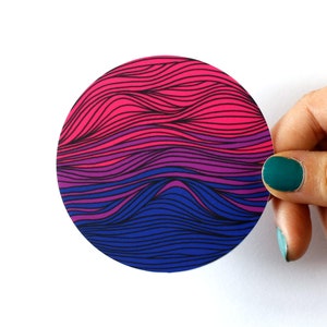 Subtle Bi Flag Sticker Bisexual Pride Circle Sticker - Etsy