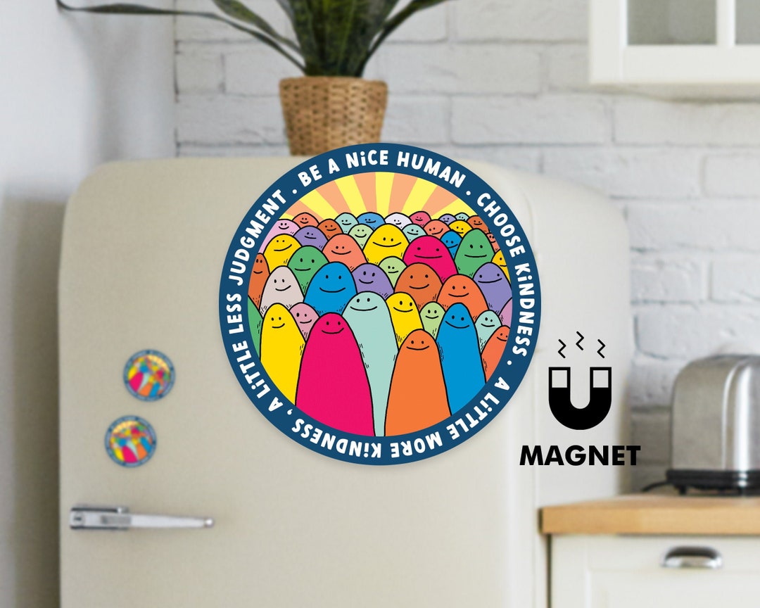 Kindness Fridge Magnet Cute Positive Car Magnet Motivational Sayings ...