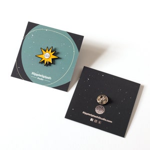 Cute Sun Enamel Pin - Small Smiling Sun Collar Pin - Sun Face Soft ...