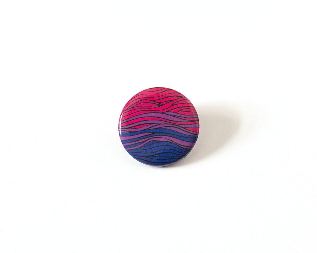 Subtle Bisexual Pinback Button - Bisexual Flag Pin - Pins for Backpacks ...