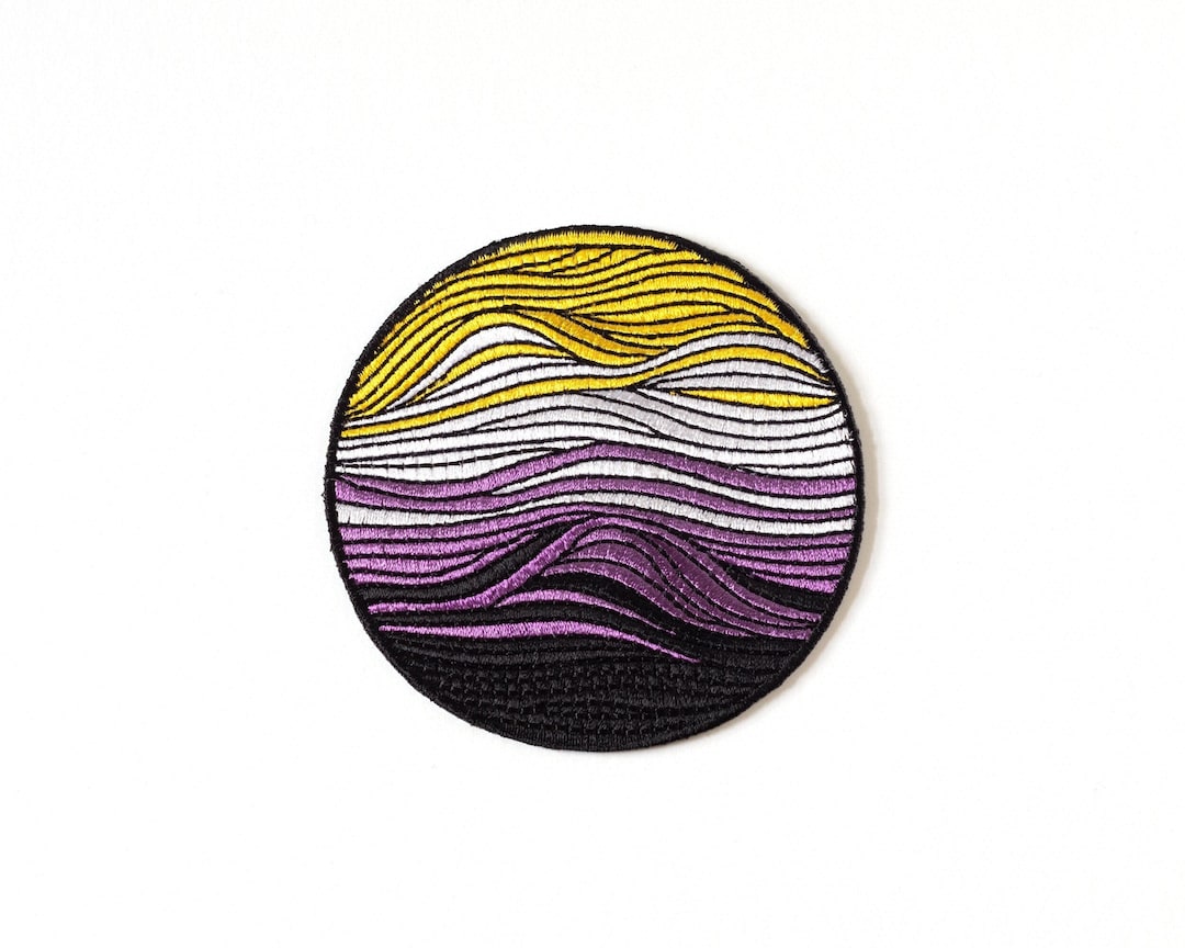 Subtle Non-binary Flag Iron-on Patch | Non-binary Pride Embroidered Patch | 3 X 3 Inches - Etsy ...