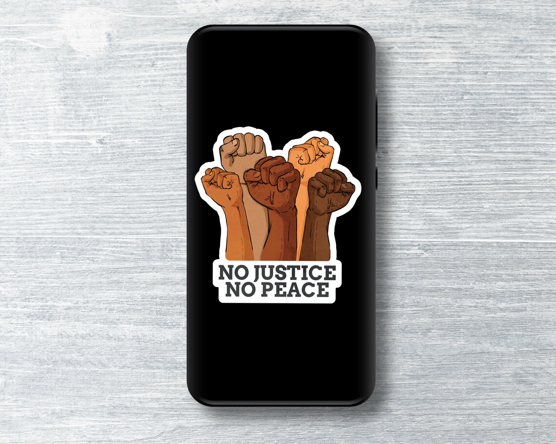 NO justice NO peace sticker Social justice stickers Black | Etsy