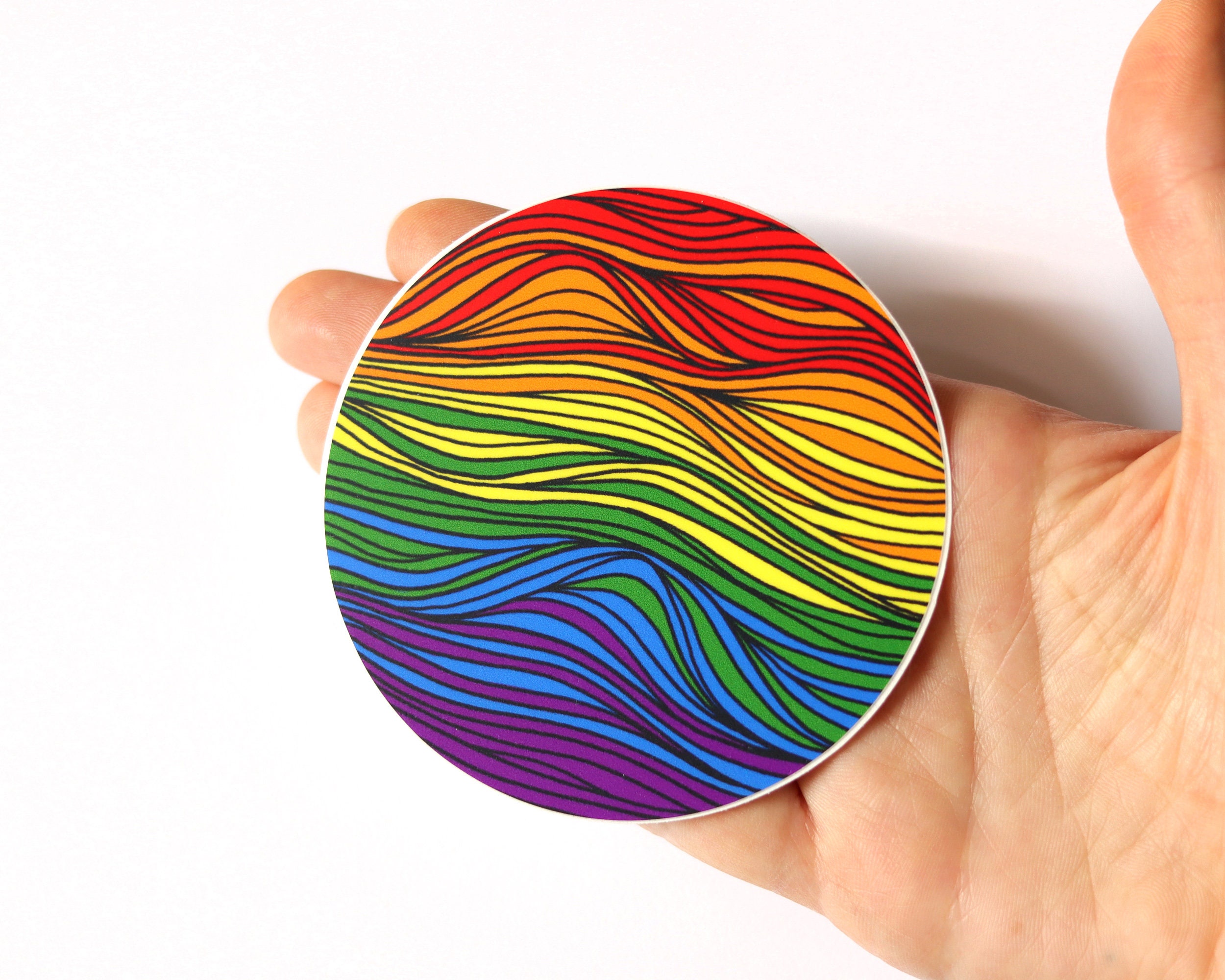 Subtle Gay Pride Vinyl Sticker Rainbow Flag Sticker Lgbtq - Etsy UK