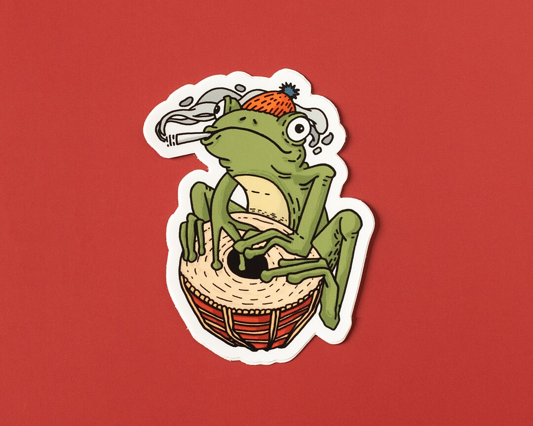 Funny Frog Stickers Stoned Toad Sticker Decal Cottagecore - Etsy