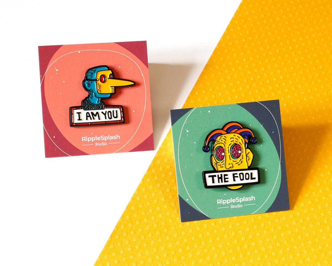 Soft Enamel Pin Set - Trippy Pins for Backpacks - Cartoon Collar Pins ...