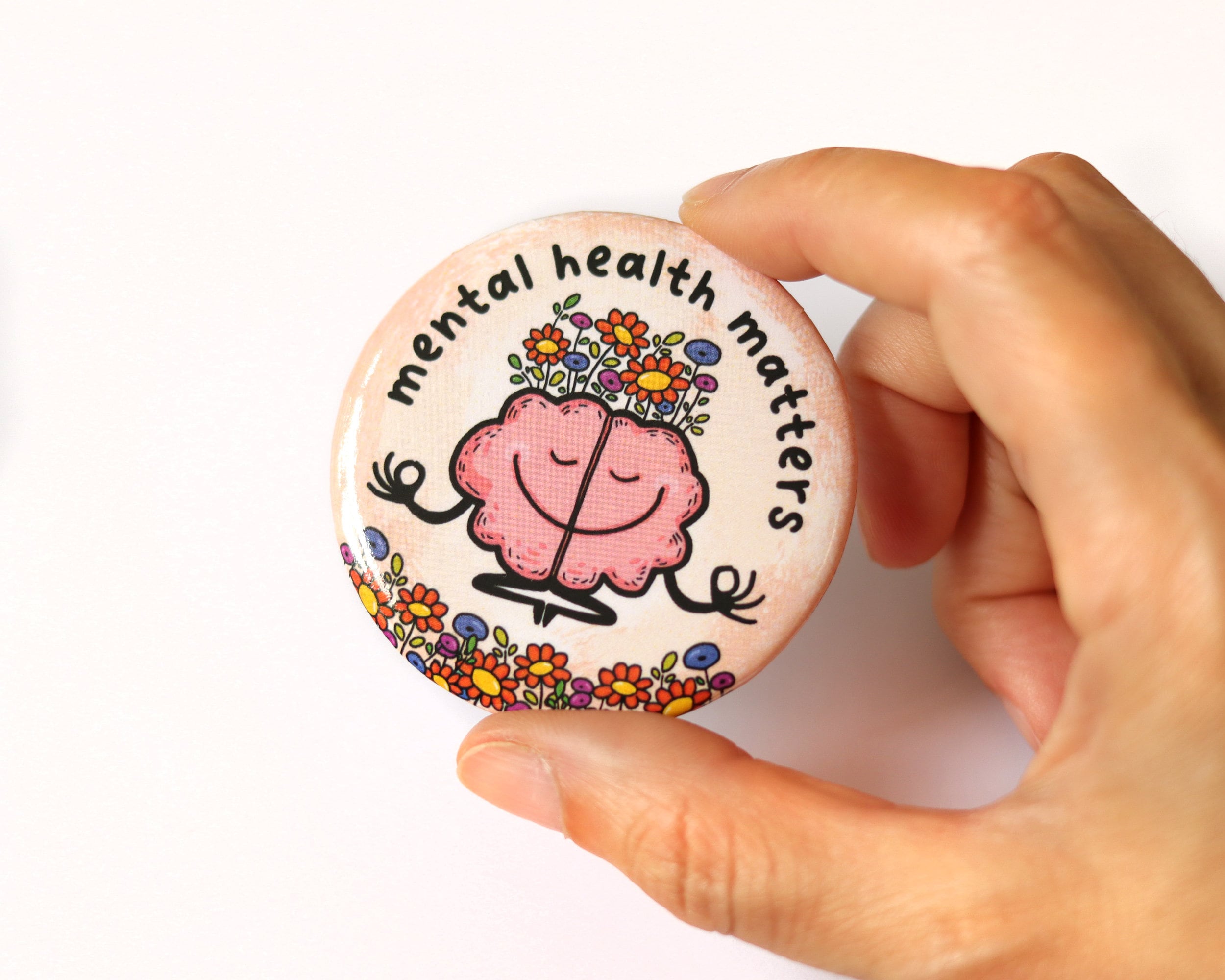 Mental health matters pin Positive pinback buttons Pins | Etsy