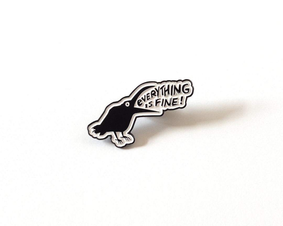 Sarcastic Crow Enamel Pin | Funny Quirky Raven Enamel Pin | Everything ...