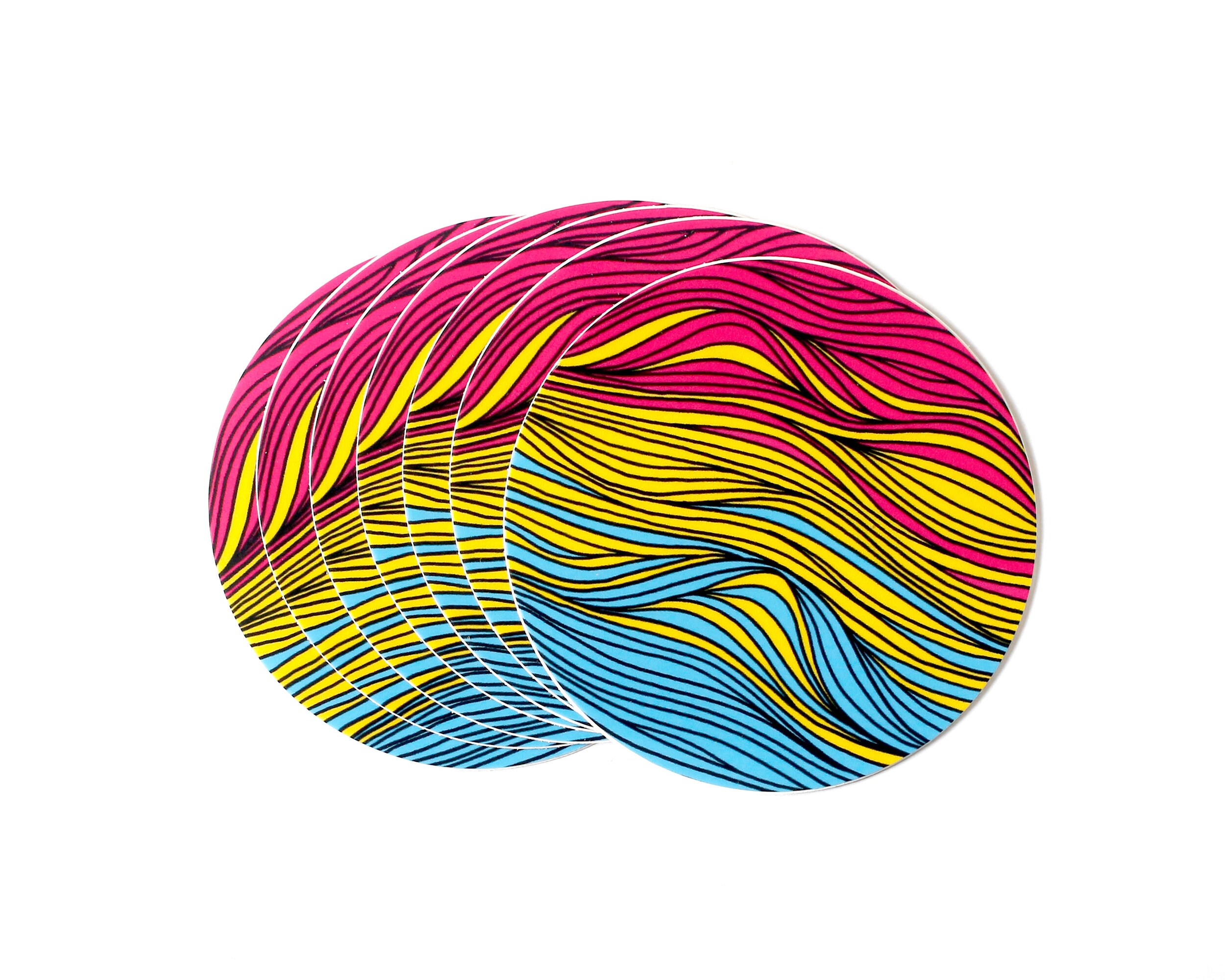 Subtle Pansexual Flag Sticker Pansexual pride circle decal | Etsy