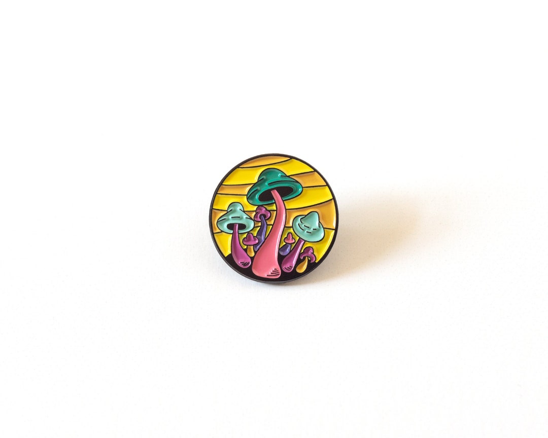 Mushroom Enamel Pin - Cool Magic Mushroom Lapel Pin - Psychedelic Soft ...