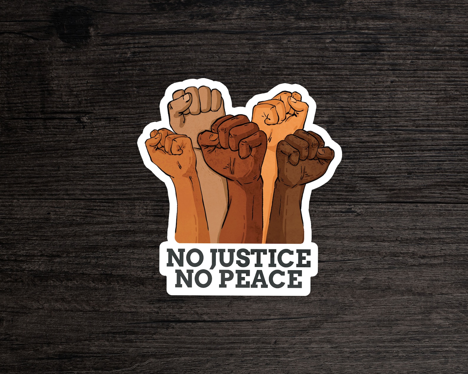 NO justice NO peace sticker Social justice stickers Black | Etsy
